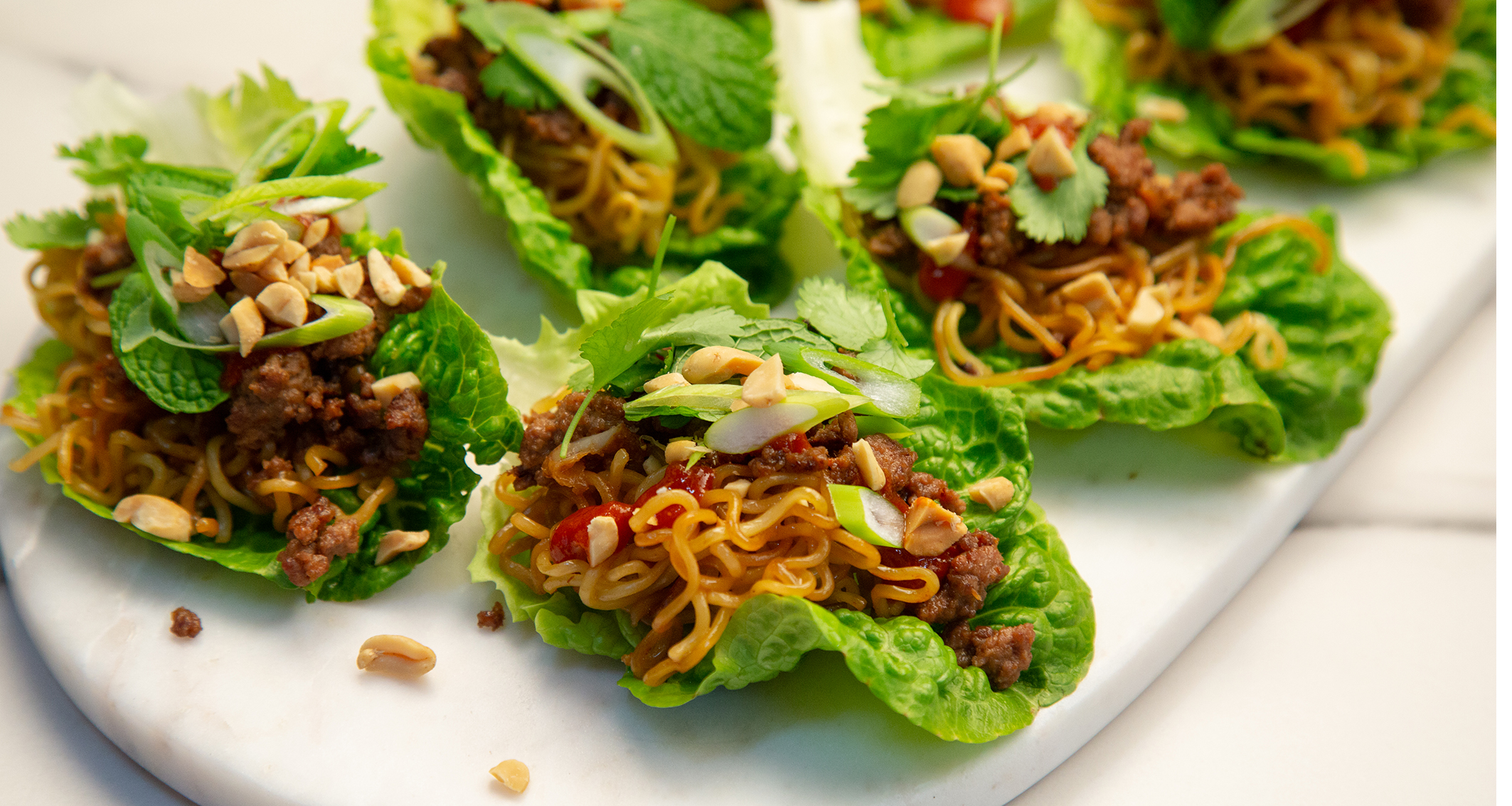 Lamb Noodle Lettuce Cups - Alison's Pantry